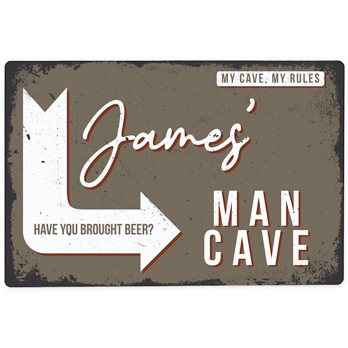 Personalised Man Cave Metal Sign | SpecialMoment.co.uk