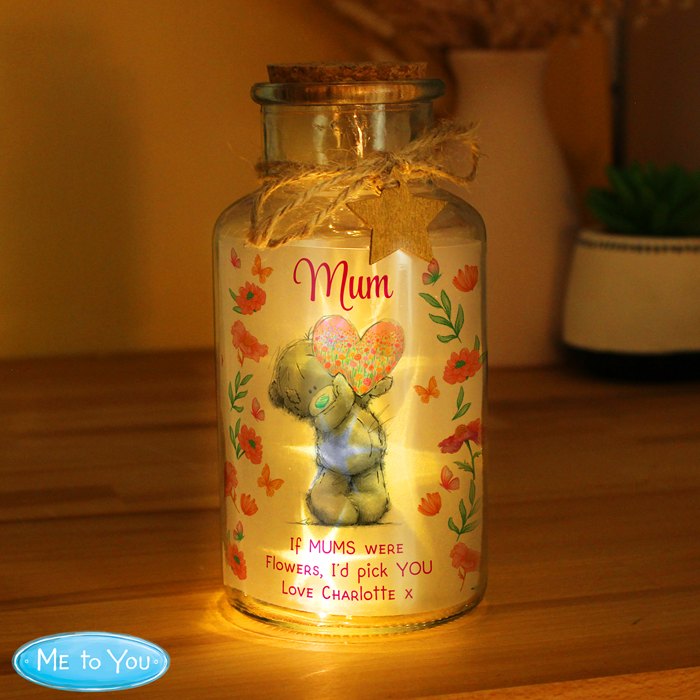 Personalised Me to You Flowery LED Light Up Jar | SpecialMoment.co.uk