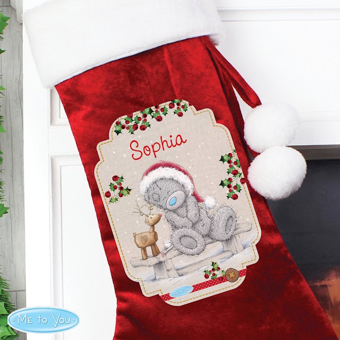 Personalised Me to You Reindeer Red Stocking | SpecialMoment.co.uk