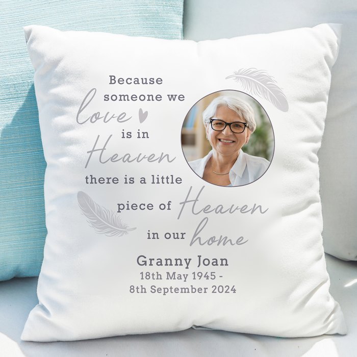Personalised Memorial Photo Upload Cushion | SpecialMoment.co.uk