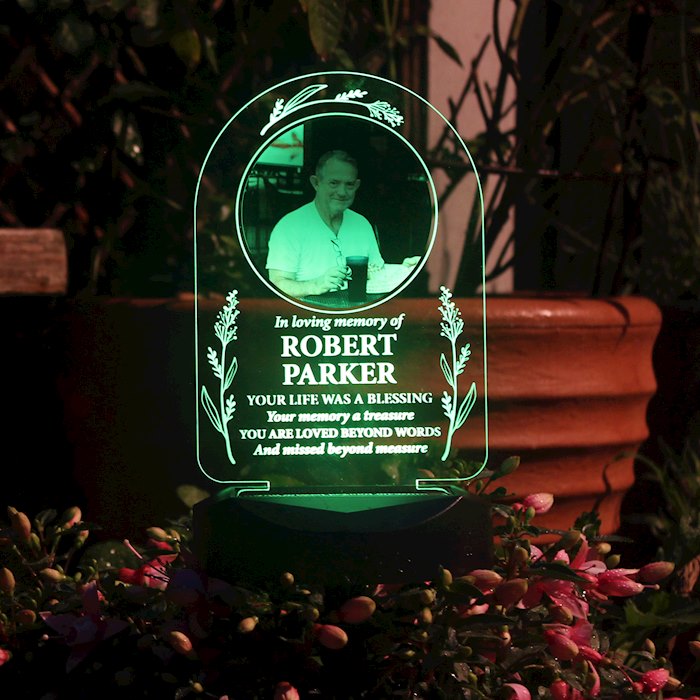 Personalised Memorial Photo Upload Outdoor Solar Light | SpecialMoment ...
