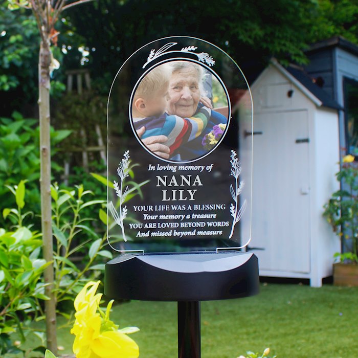 Personalised Memorial Photo Upload Outdoor Solar Light | SpecialMoment ...
