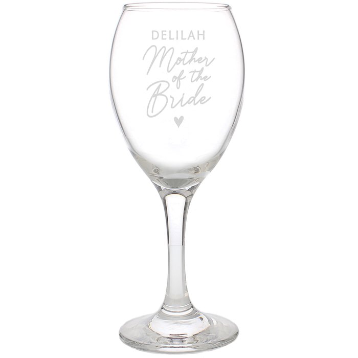 Personalised Mother of the Bride Wine Glass | SpecialMoment.co.uk
