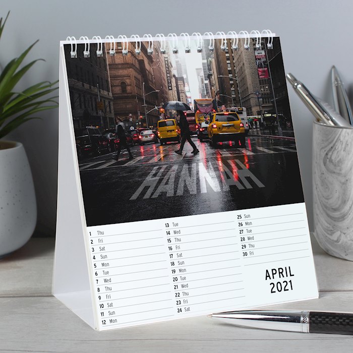 Personalised New York Desk Calendar | SpecialMoment.co.uk