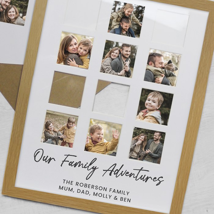 Personalised Oak Multi Photo Frame | SpecialMoment.co.uk