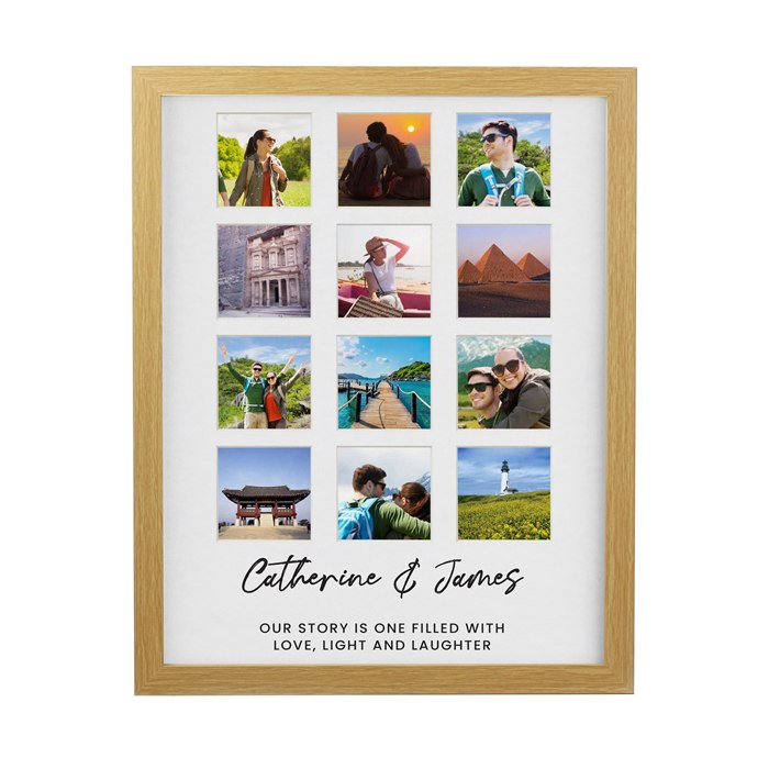 Personalised Oak Multi Photo Frame | SpecialMoment.co.uk