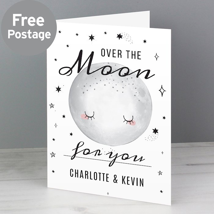 Personalised Over The Moon Card | SpecialMoment.co.uk