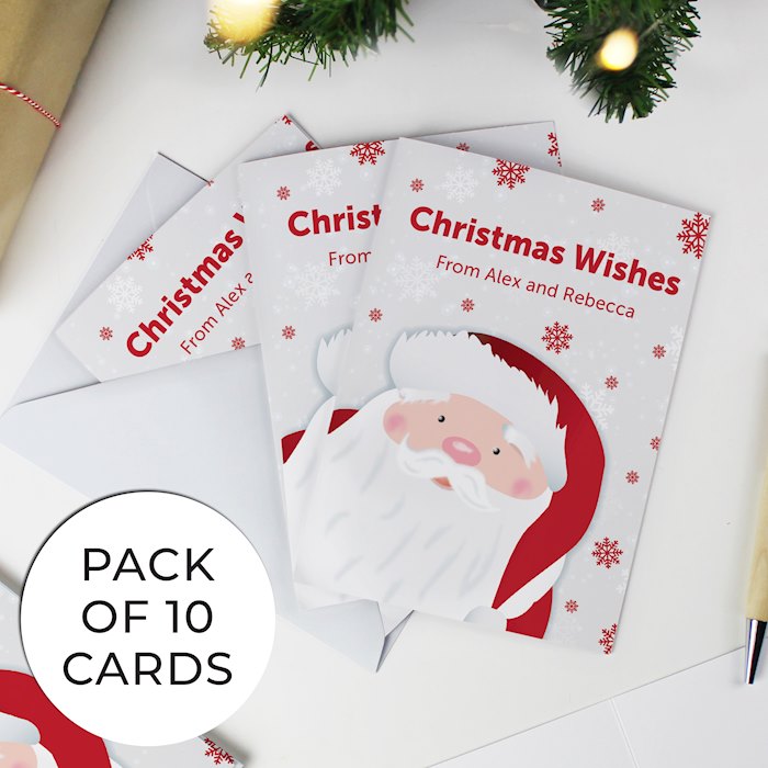 Personalised Pack of 10 Christmas Cards - Santa | SpecialMoment.co.uk