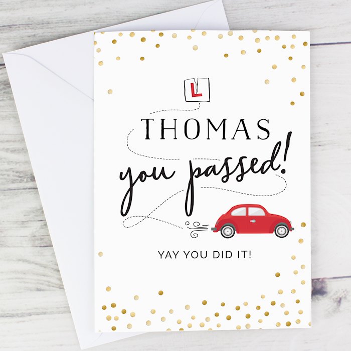 Personalised Passed Driving Test Card | SpecialMoment.co.uk