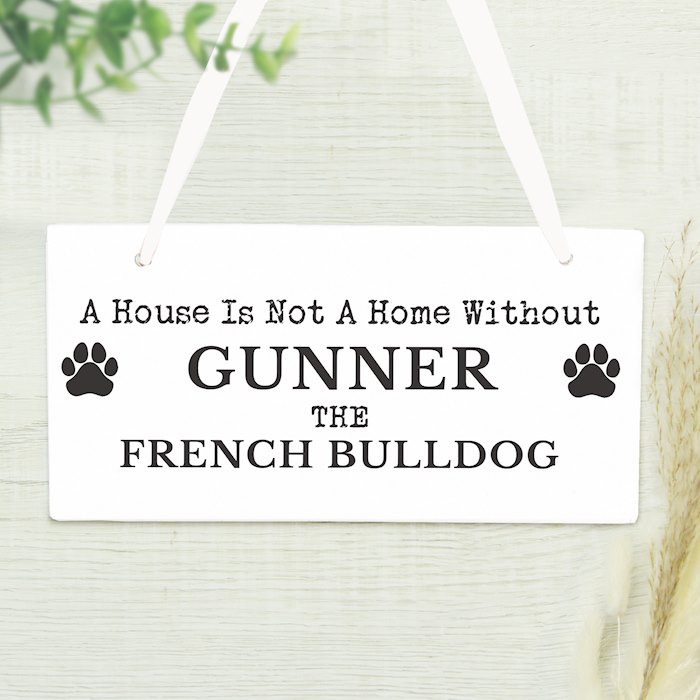 Personalised Paw Print Dog Breed Wooden Sign | SpecialMoment.co.uk