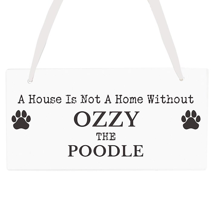 Personalised Paw Print Dog Breed Wooden Sign | SpecialMoment.co.uk