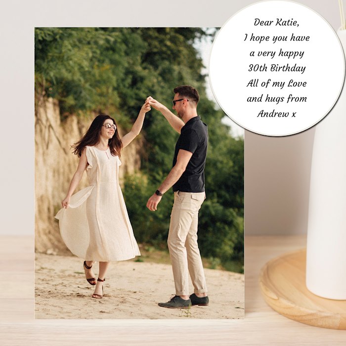 Personalised Photo Upload Card - Display Font | SpecialMoment.co.uk