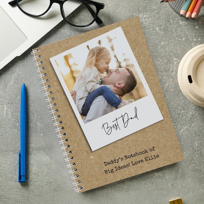 Personalised Photo Upload Polaroid Notebook | SpecialMoment.co.uk