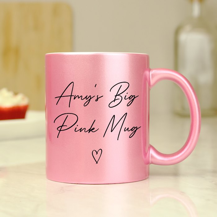 Personalised Pink Glitter Mug | SpecialMoment.co.uk