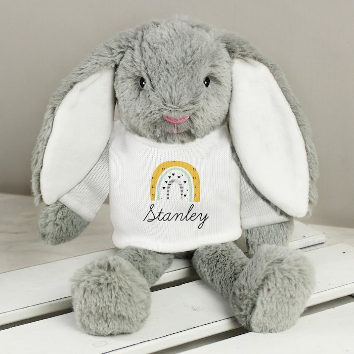 Personalised Rainbow Bunny Rabbit | SpecialMoment.co.uk