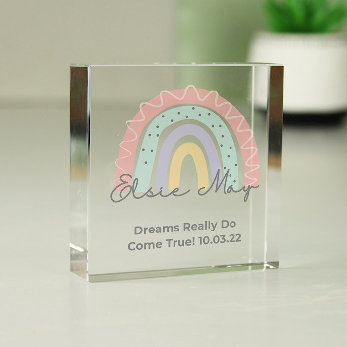 Personalised Rainbow Crystal Token | SpecialMoment.co.uk