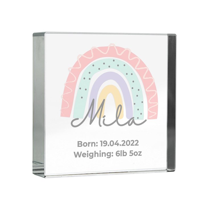Personalised Rainbow Crystal Token | SpecialMoment.co.uk