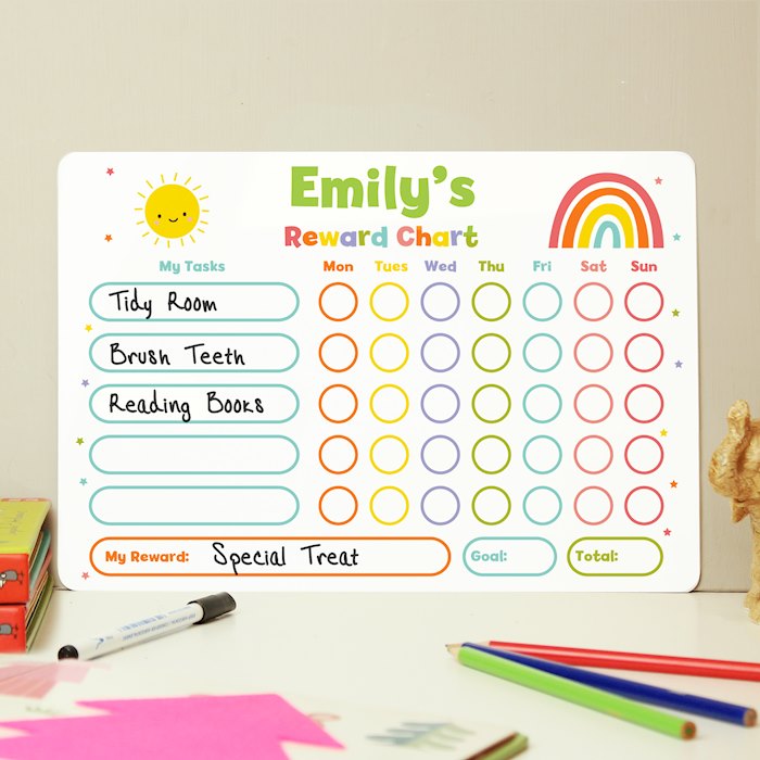 Personalised Rewards Chart & Dry Wipe Pen | SpecialMoment.co.uk