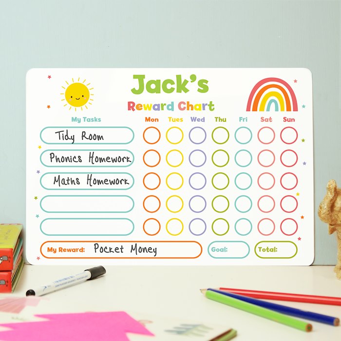Personalised Rewards Chart & Dry Wipe Pen | SpecialMoment.co.uk