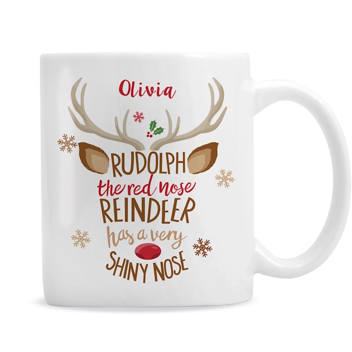 Personalised Rudolph the Red-Nosed Reindeer Mug | SpecialMoment.co.uk
