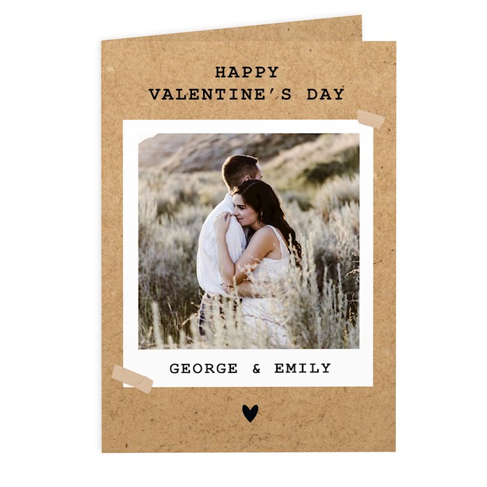 Personalised Rustic Polaroid Photo Upload Card | SpecialMoment.co.uk