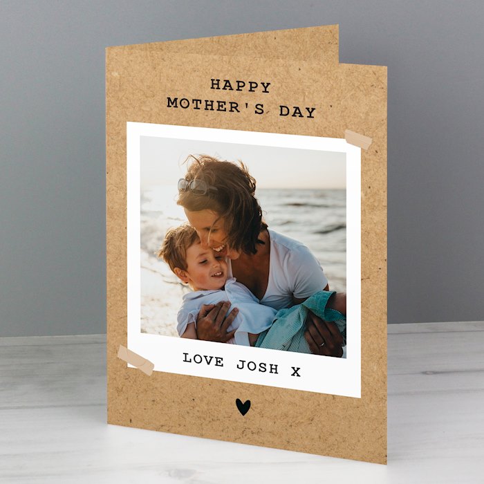 Personalised Rustic Polaroid Photo Upload Card | SpecialMoment.co.uk