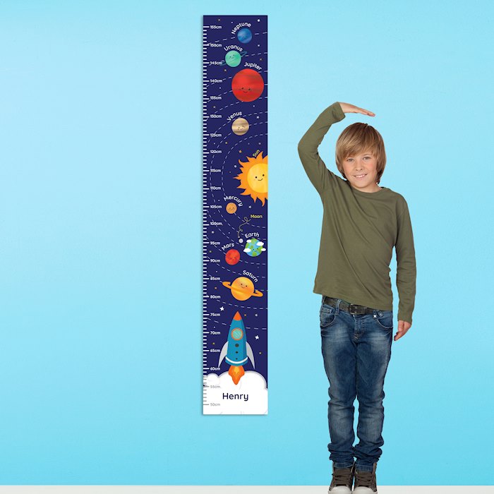 Personalised Solar Space System Height Chart | SpecialMoment.co.uk