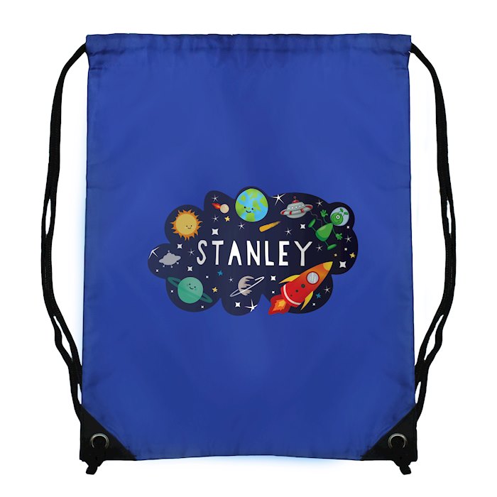 Personalised Space Blue Kit Bag | SpecialMoment.co.uk