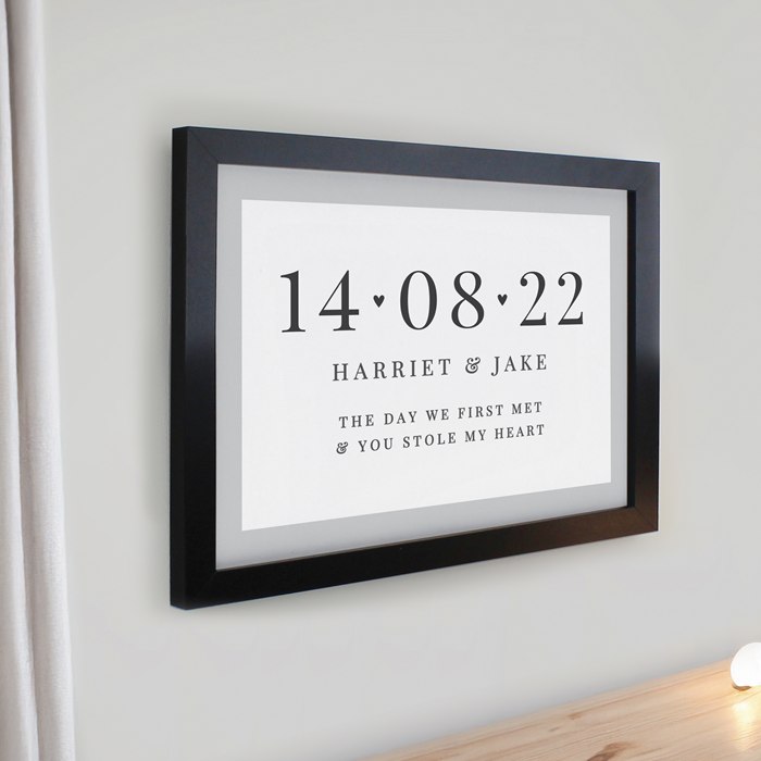 Personalised Special Date Black Poster Frame | SpecialMoment.co.uk
