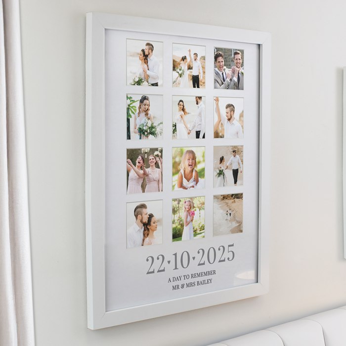 Personalised Special Date White Multi Photo Frame | SpecialMoment.co.uk