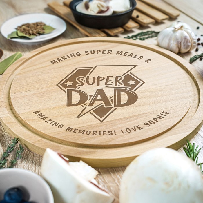 Personalised Super Dad Chopping Board | SpecialMoment.co.uk