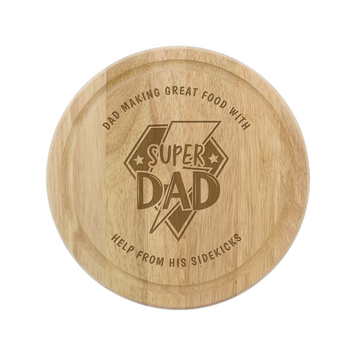 Personalised Super Dad Chopping Board | SpecialMoment.co.uk