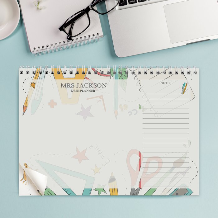 Personalised Teacher A4 Desk Planner | SpecialMoment.co.uk