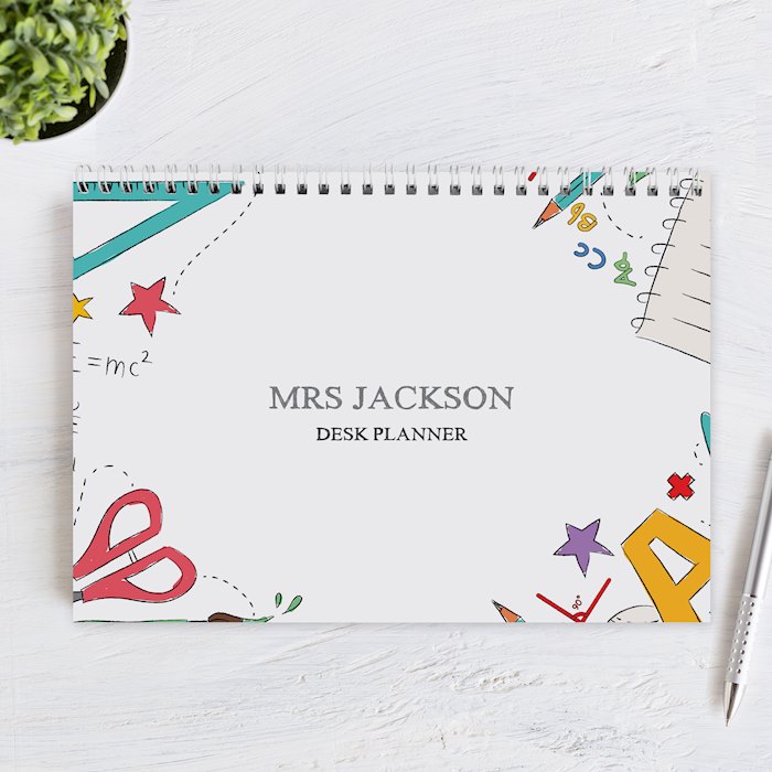 Personalised Teacher A4 Desk Planner | SpecialMoment.co.uk