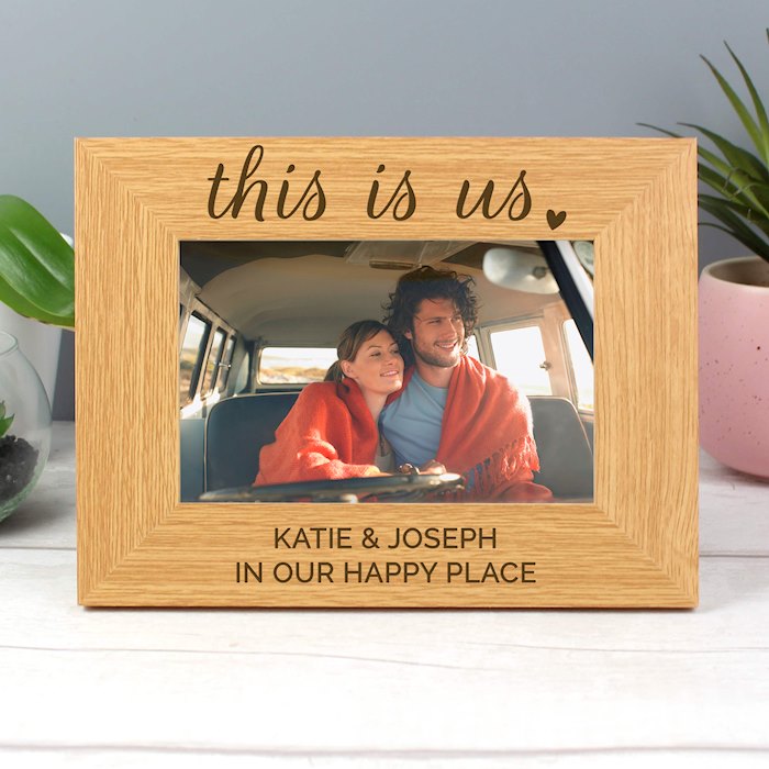 Personalised 'This Is Us' 6x4 Landscape Wooden Photo Frame ...