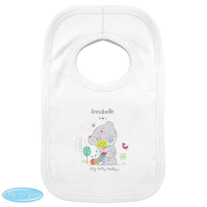 Personalised Tiny Tatty Teddy Cuddle Bug Bib | SpecialMoment.co.uk