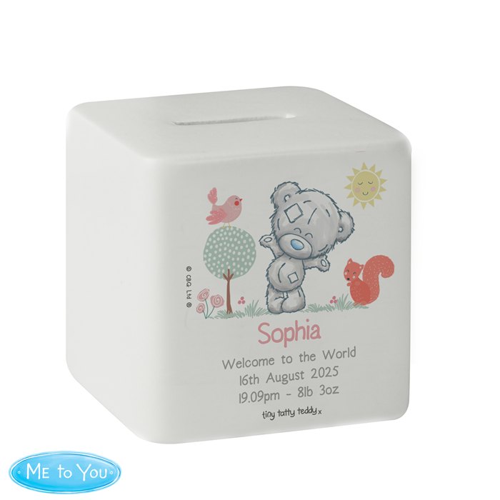 Personalised Tiny Tatty Teddy Woodland Animal Money Box | SpecialMoment ...