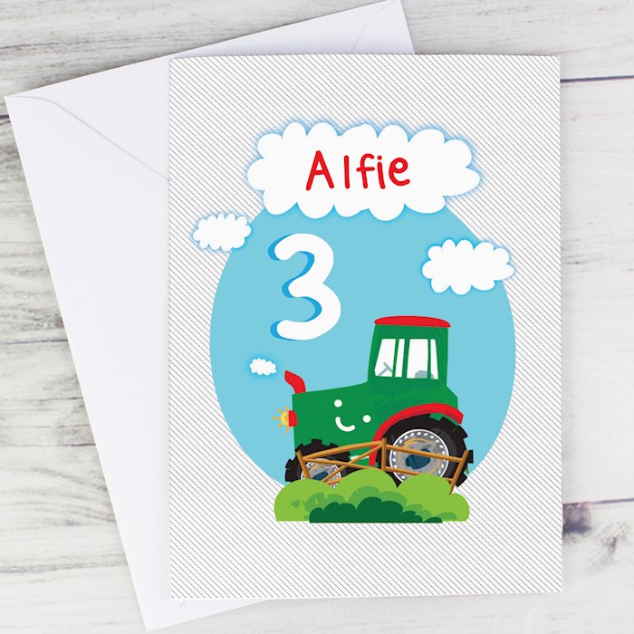 Personalised Tractor Birthday Card | SpecialMoment.co.uk
