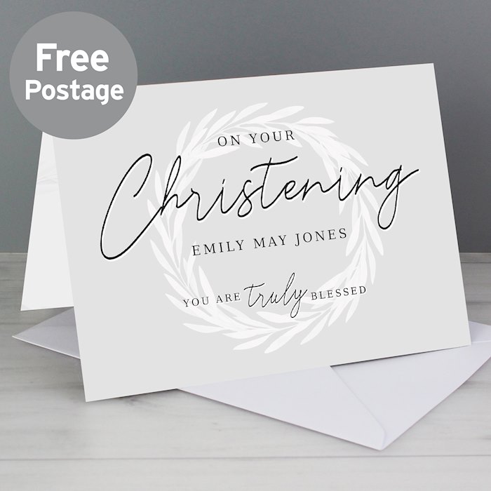 Personalised 'Truly Blessed' Christening Card | SpecialMoment.co.uk