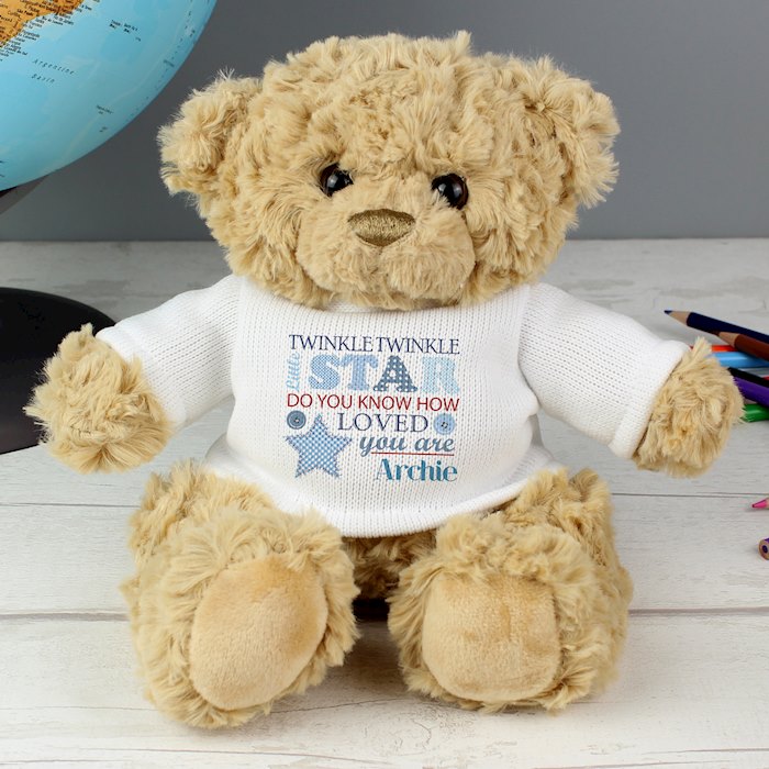 Personalised Twinkle Boys Teddy Bear | SpecialMoment.co.uk