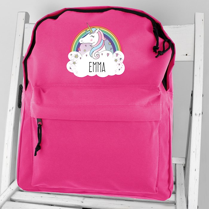 Personalised Unicorn Pink Backpack | SpecialMoment.co.uk