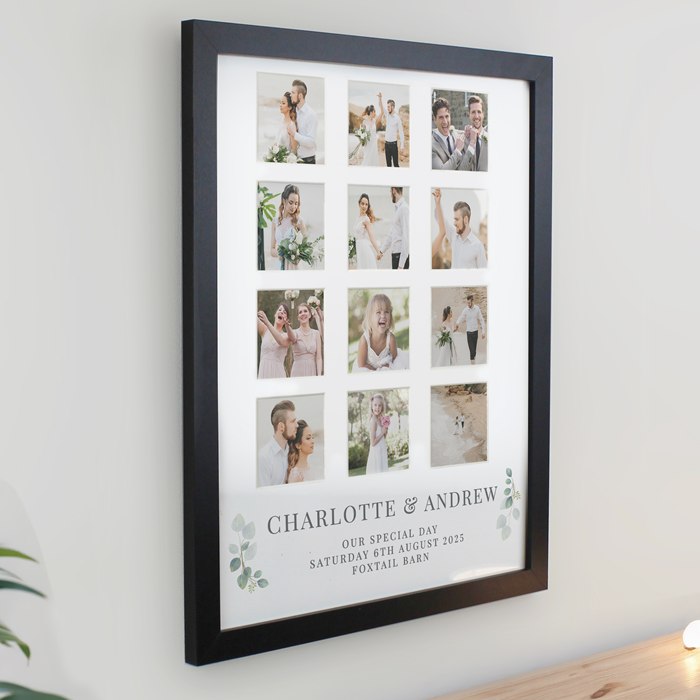 Personalised Wedding Black Multi Photo Frame | SpecialMoment.co.uk
