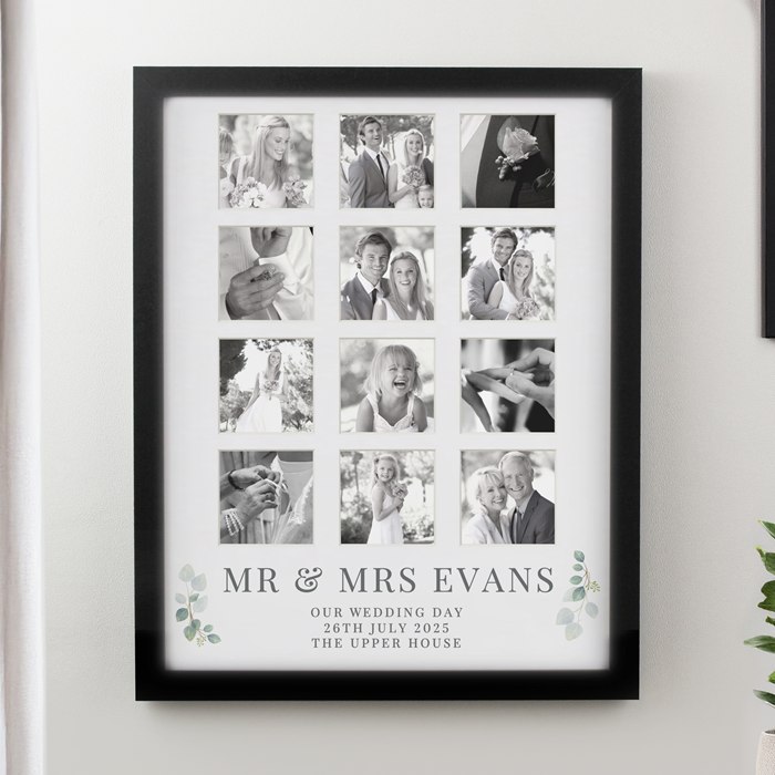 Personalised Wedding Black Multi Photo Frame | SpecialMoment.co.uk