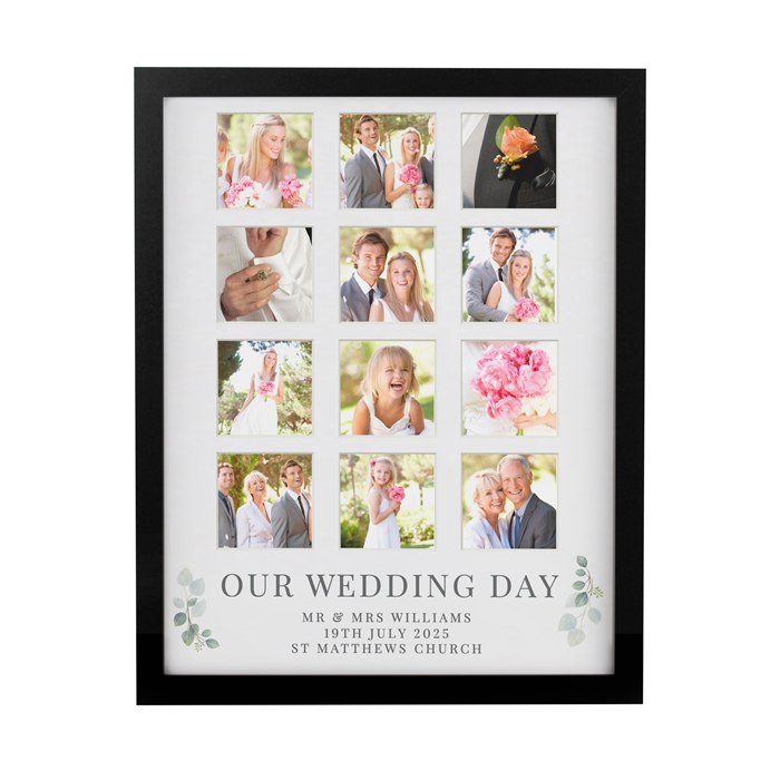 Personalised Wedding Black Multi Photo Frame | SpecialMoment.co.uk