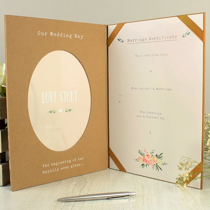 Personalised Wedding Certificate and Photo Display Book | SpecialMoment ...