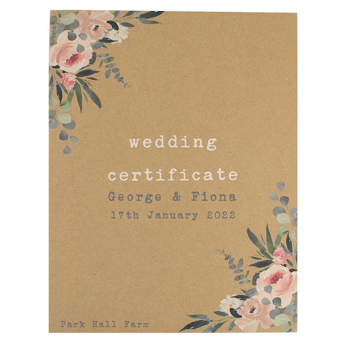 Personalised Wedding Certificate and Photo Display Book | SpecialMoment ...