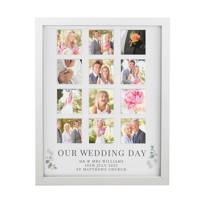 Personalised Wedding White Multi Photo Frame | SpecialMoment.co.uk