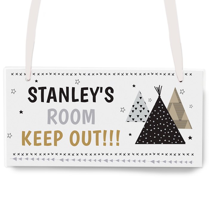 Personalised Wigwam Wooden Sign | SpecialMoment.co.uk