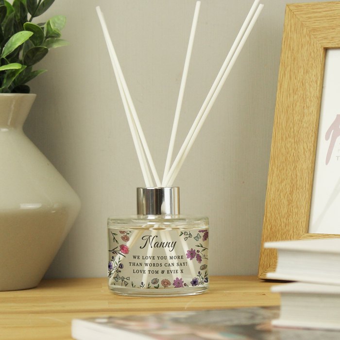 Personalised Wild Flowers Reed Diffuser | SpecialMoment.co.uk