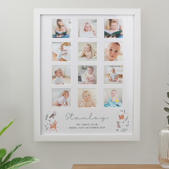 Personalised Woodland Animal White Multi Photo Frame | SpecialMoment.co.uk